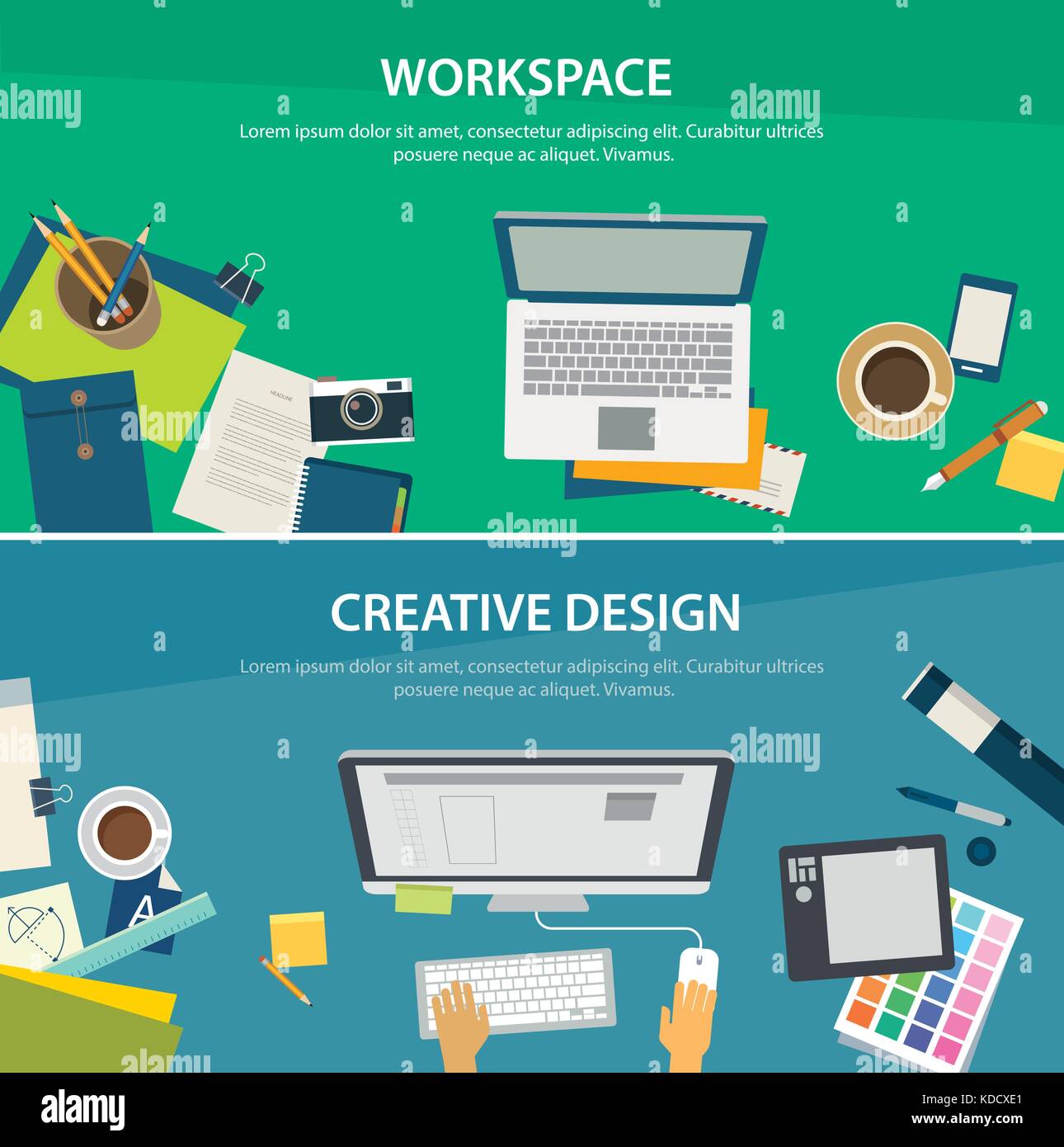 Workspace layout Stock Vector Images - Alamy