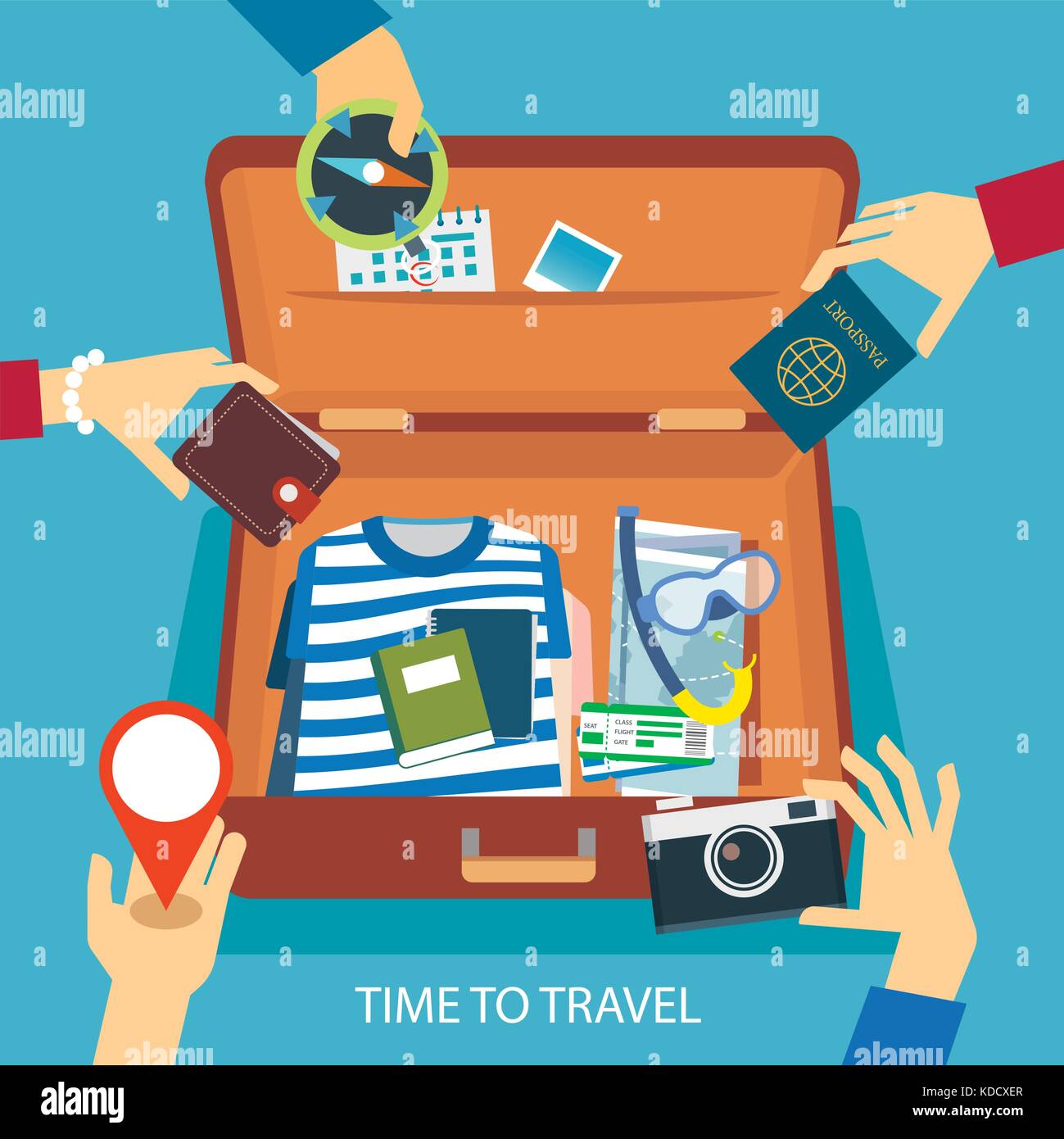 Time traveling Stock Vector Images - Alamy