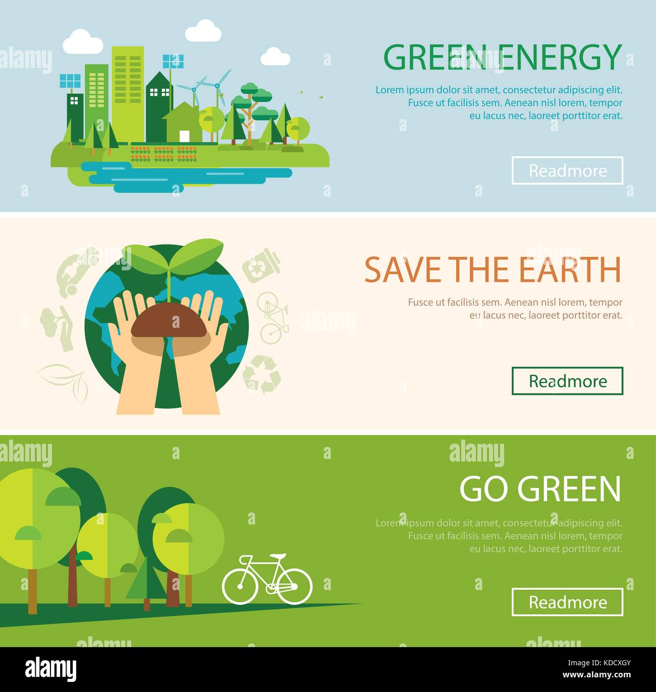 Green World Banners