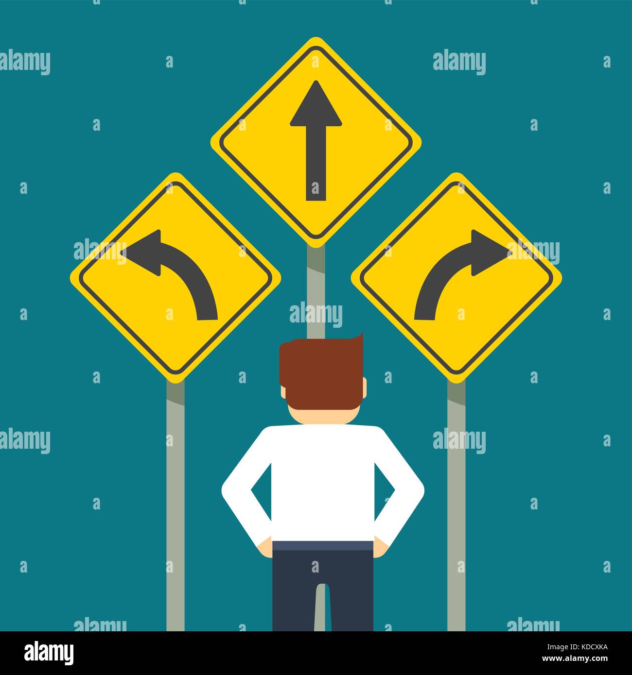 Three traffic direction arrows Stock Vector Images - Alamy