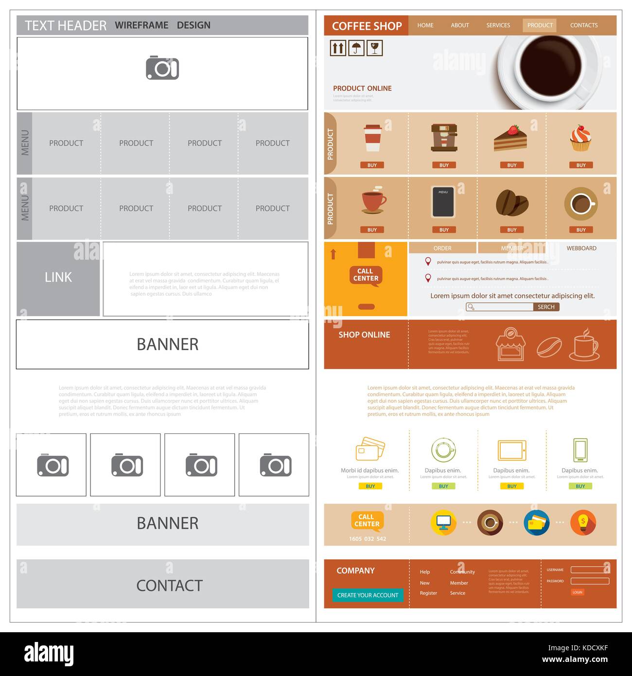 Website wireframe hi-res stock photography and images - Alamy