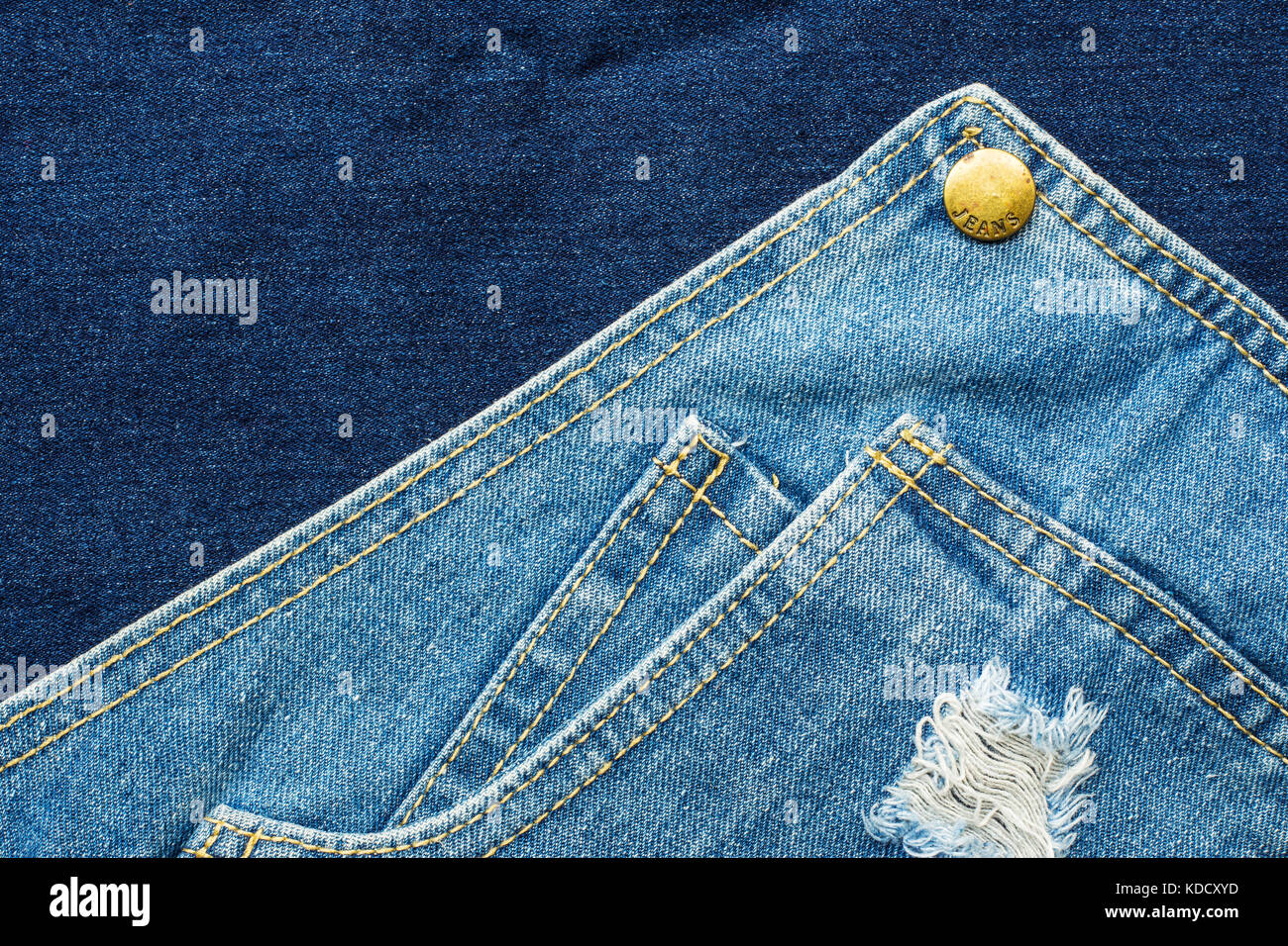 Rip denim jeans background with seam of jeans fashion design Stock ...