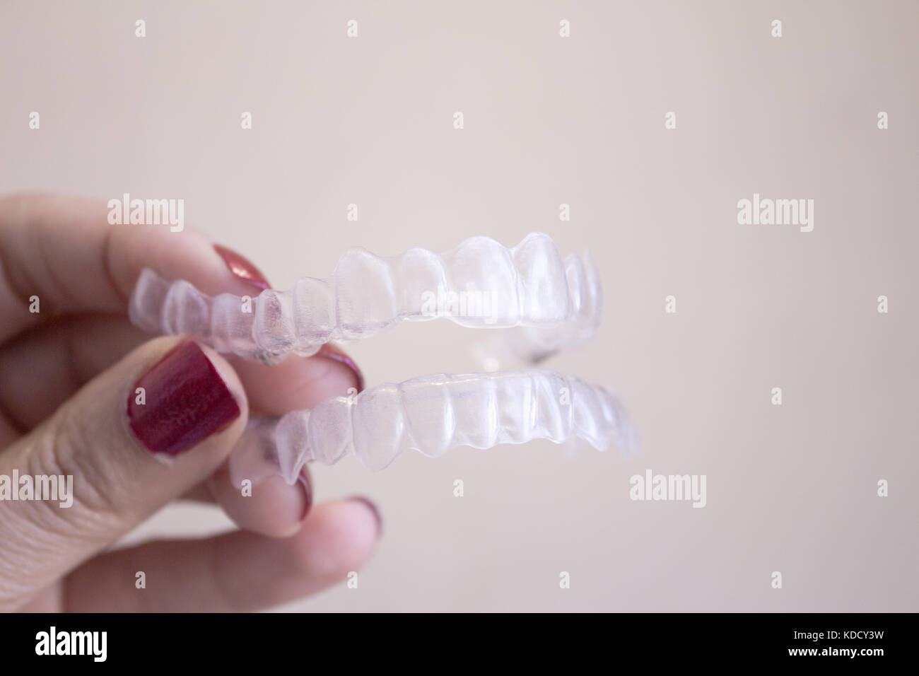 Dental retainer for correction and alignment Stock Photo - Alamy