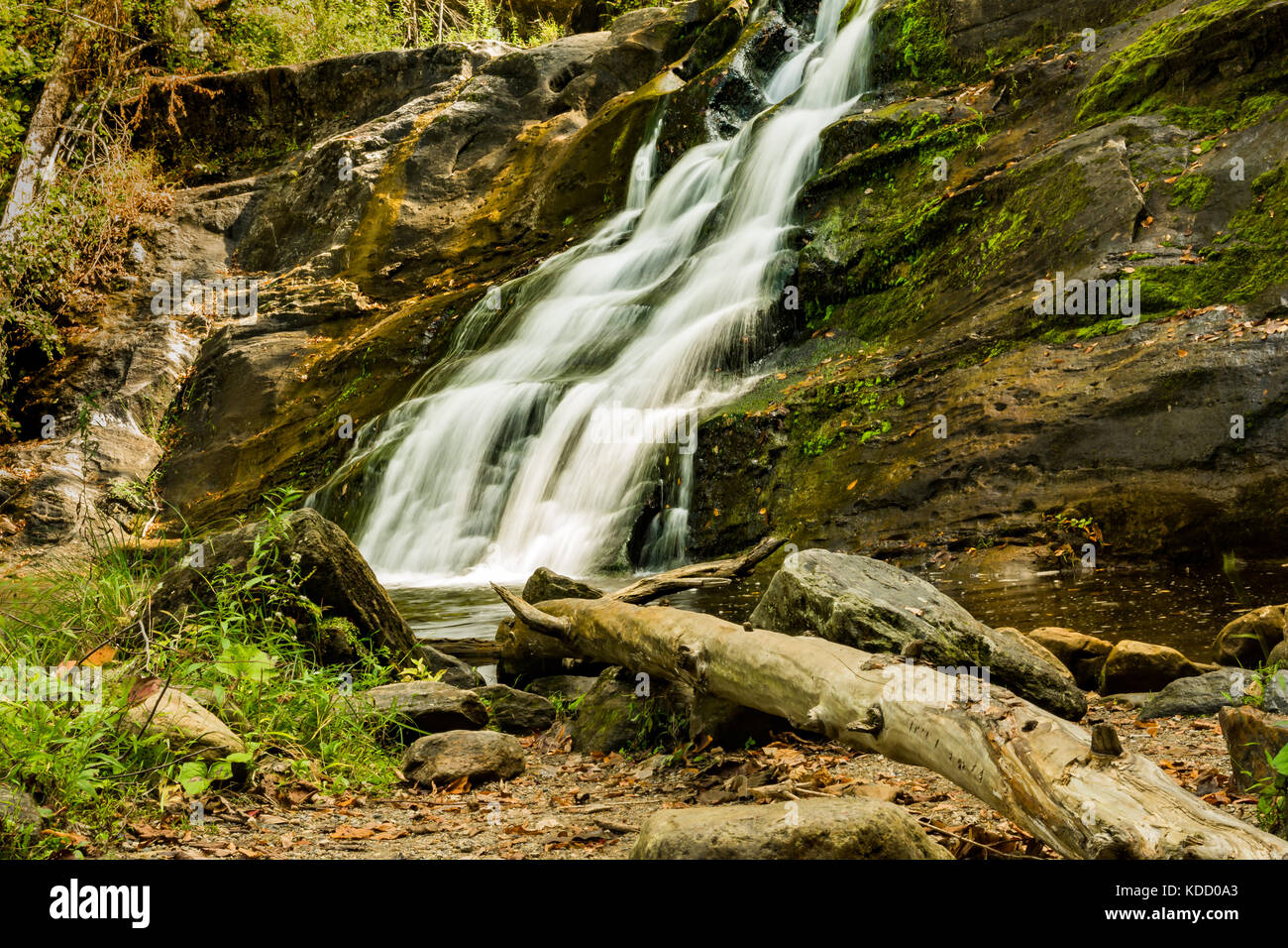 The lower waterfalls at Kent Falls State Park in Connecticut Stock ...