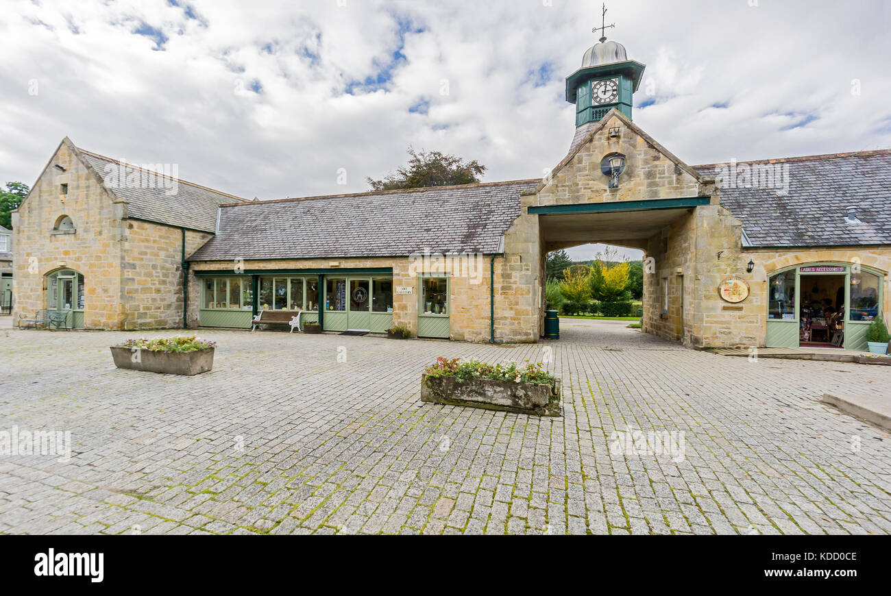 The Art Gallery and steading square at Logie Steading visitor centre ...