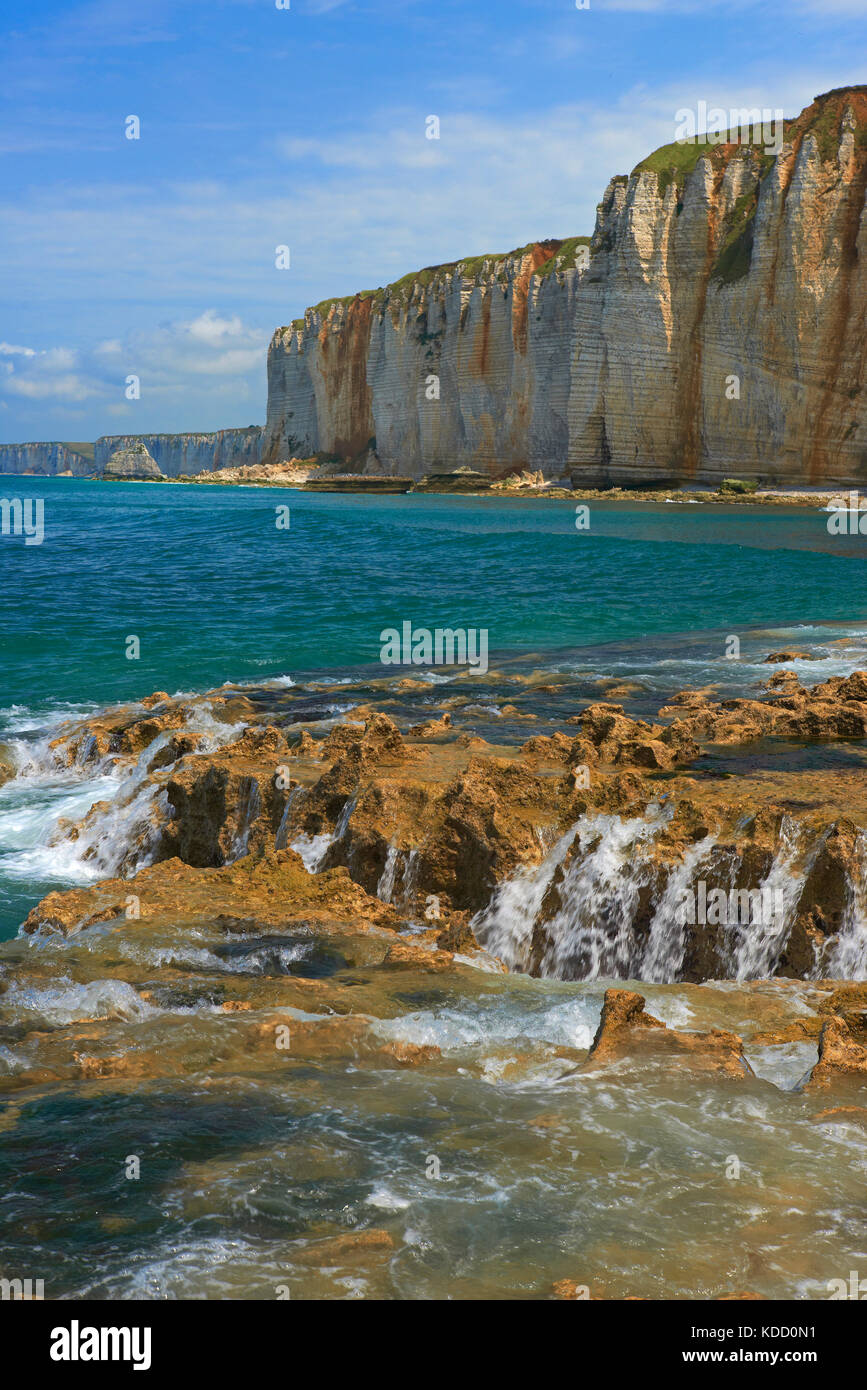 Etretat. Normandy, Sea cliffs, Seine Maritime, Upper Normandy, Haute ...