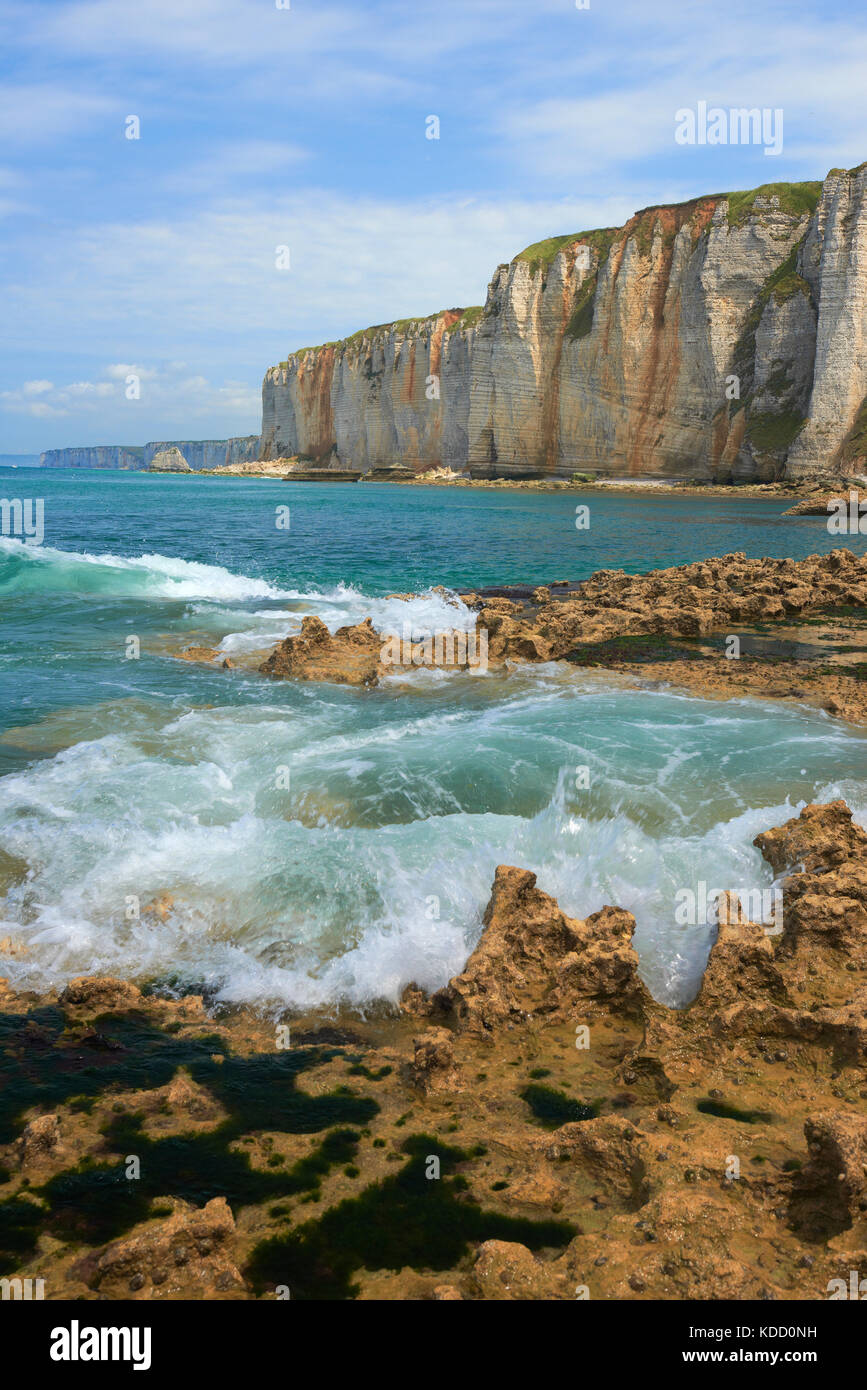 Etretat. Normandy, Sea cliffs, Seine Maritime, Upper Normandy, Haute ...