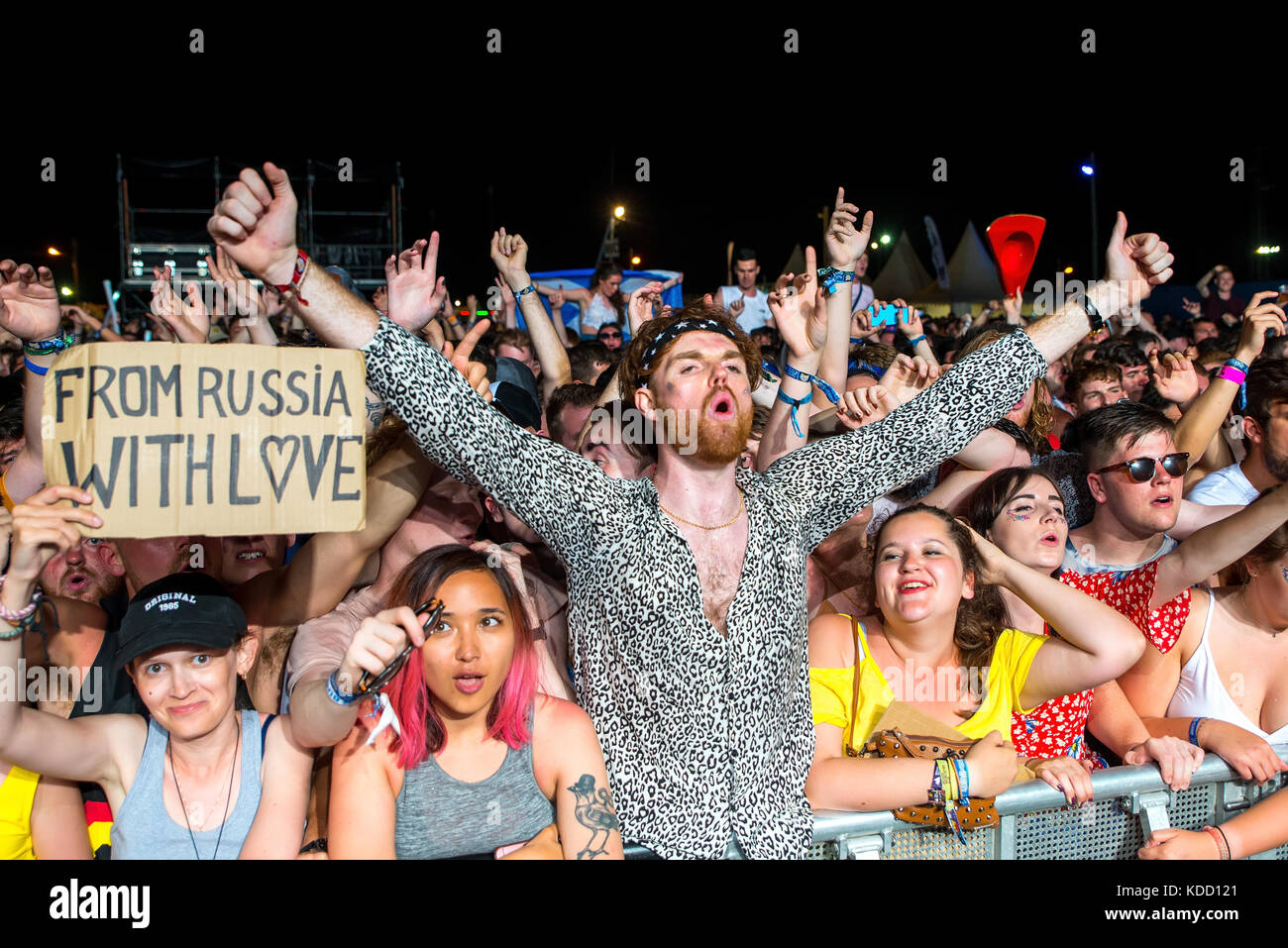 BENICASSIM, SPAIN - JUL 13: Crowd in a concert at FIB Festival on July ...
