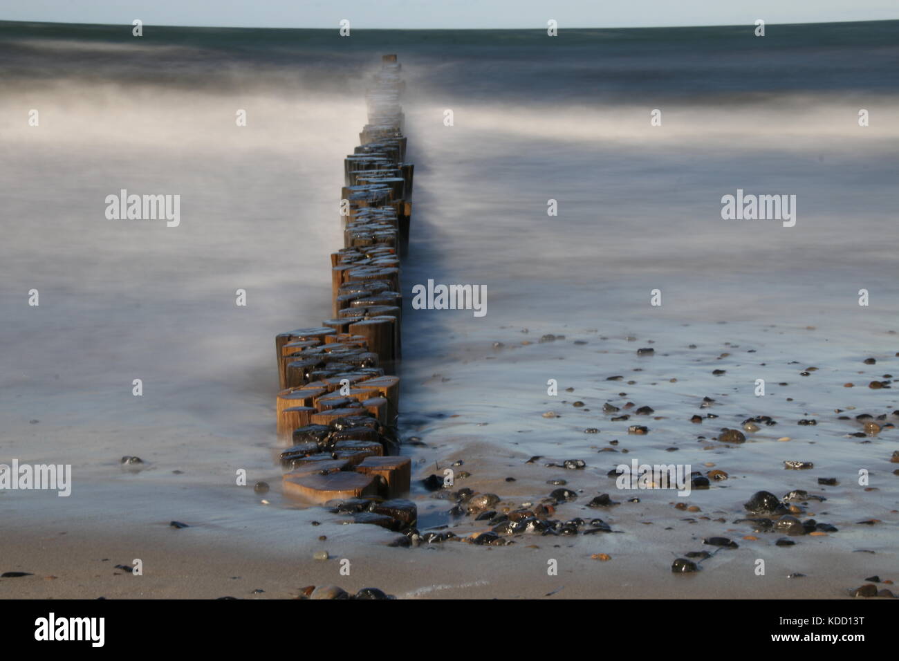 Line of Groynes Stock Photo - Alamy
