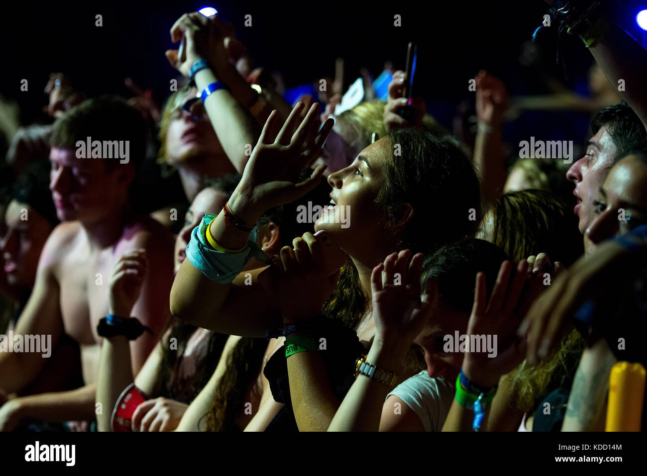 BENICASSIM, SPAIN - JUL 13: Crowd in a concert at FIB Festival on July ...