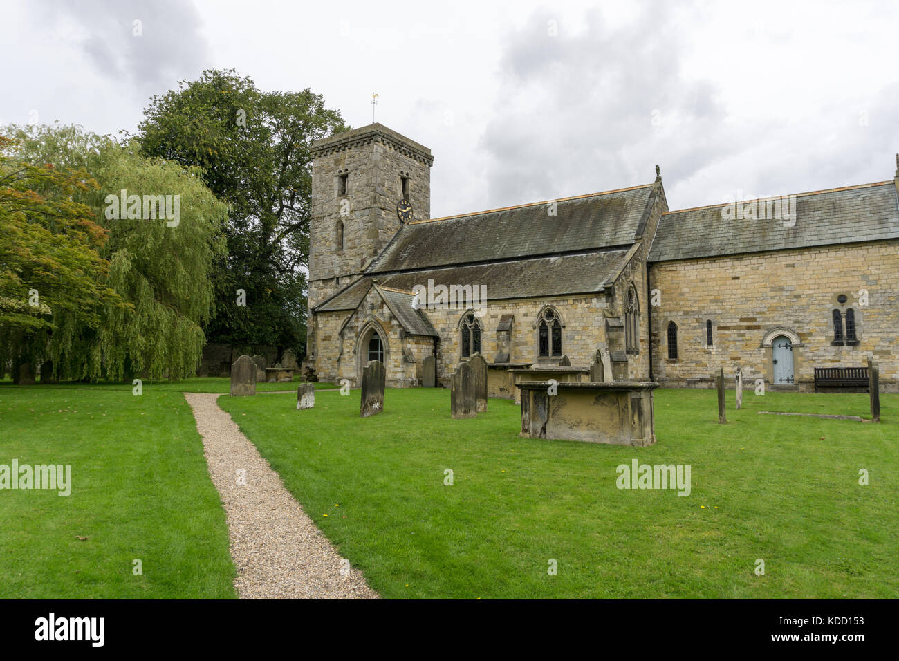 The church of All Saints in the North Yorkshire village of Hovingham ...