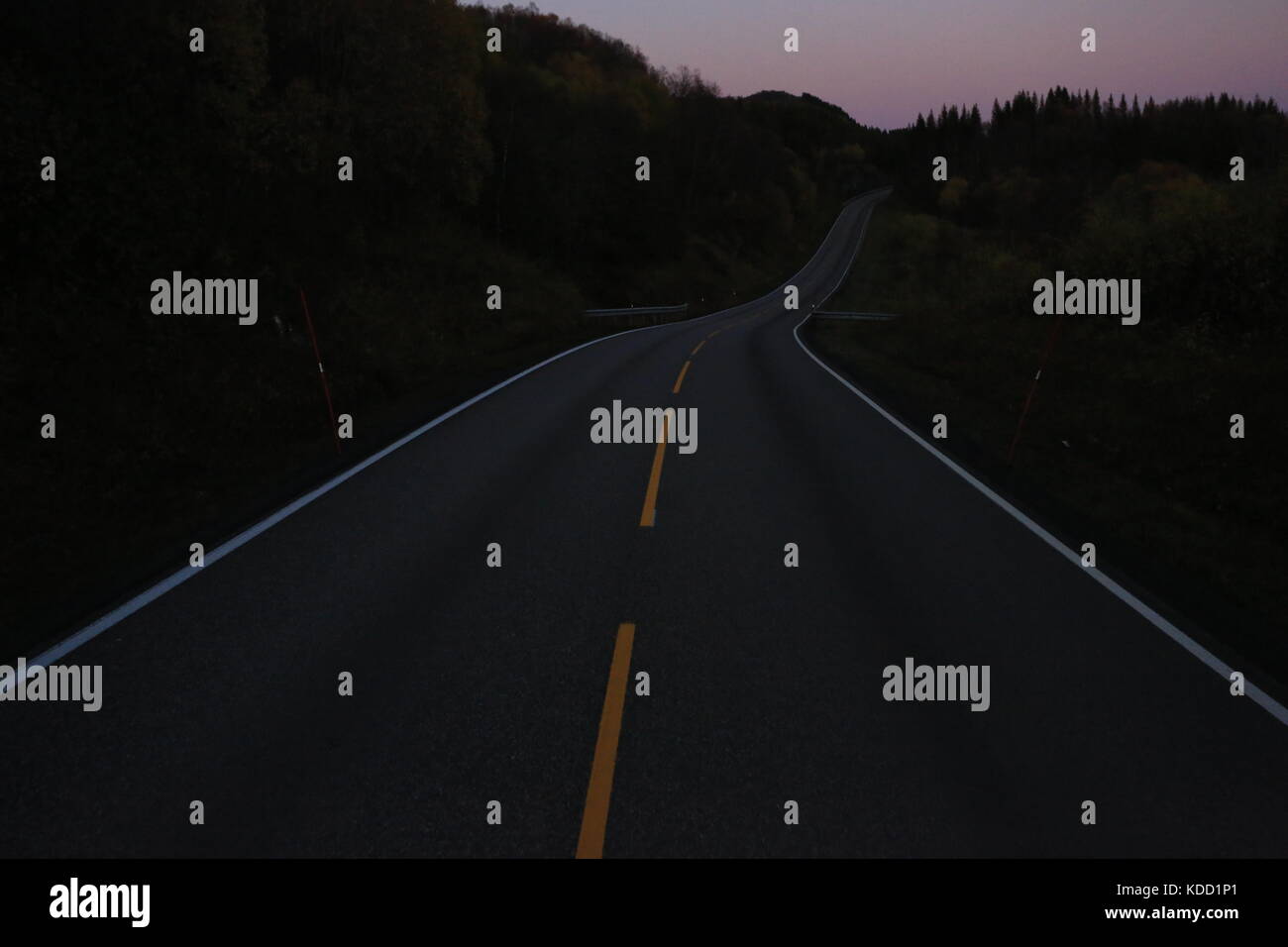 Road In Sunset Stock Photo - Alamy
