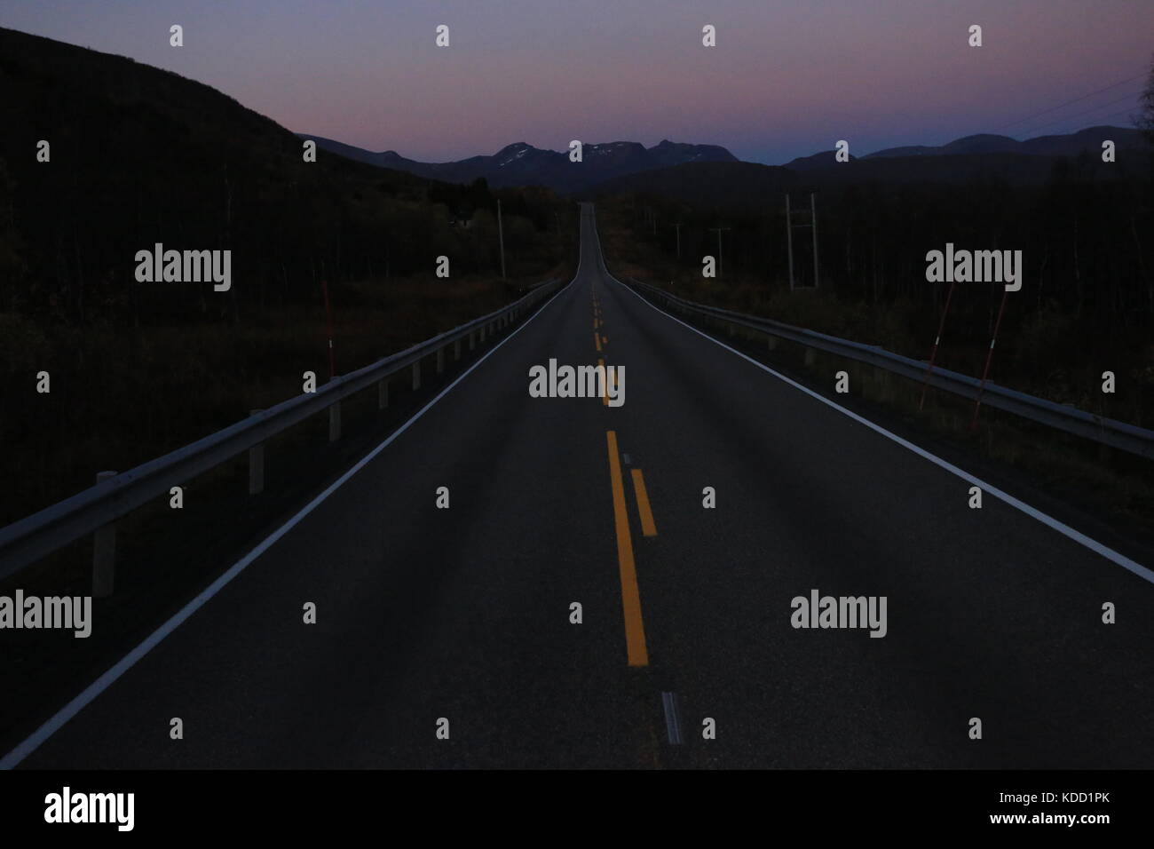 Road In Sunset Stock Photo - Alamy