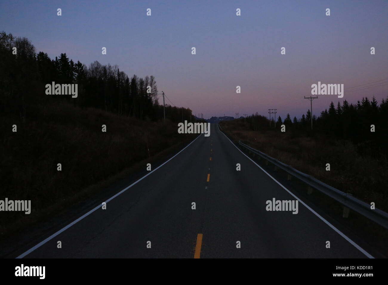 Road In Sunset Stock Photo - Alamy