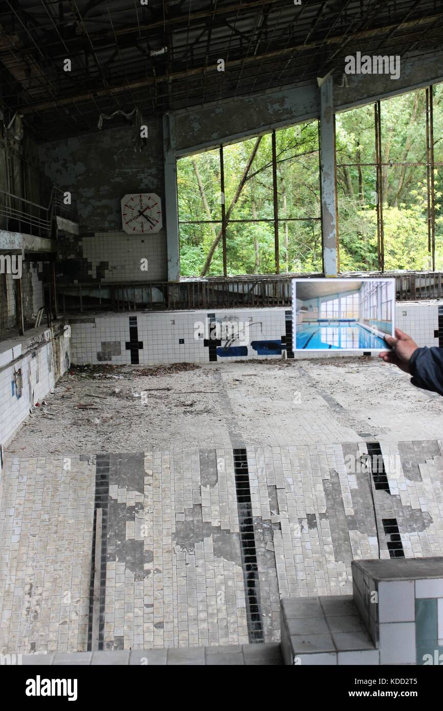 Abandoned swimming pool at Pripiat Chernobyl Stock Photo - Alamy