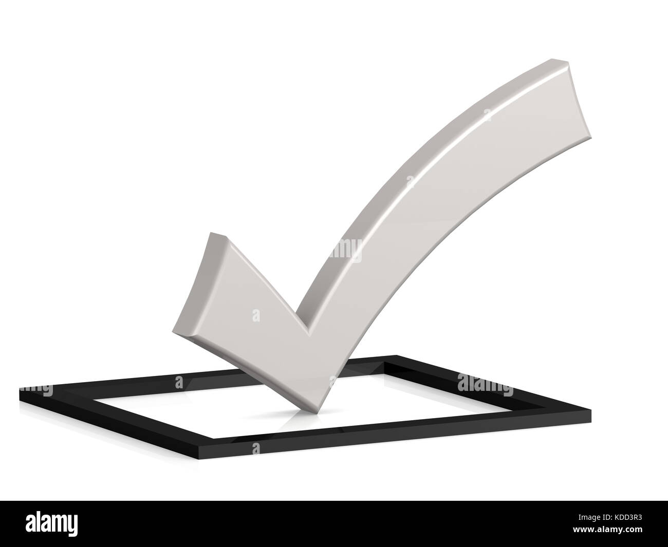 3d Check Mark On White Cut Out Stock Images & Pictures - Alamy