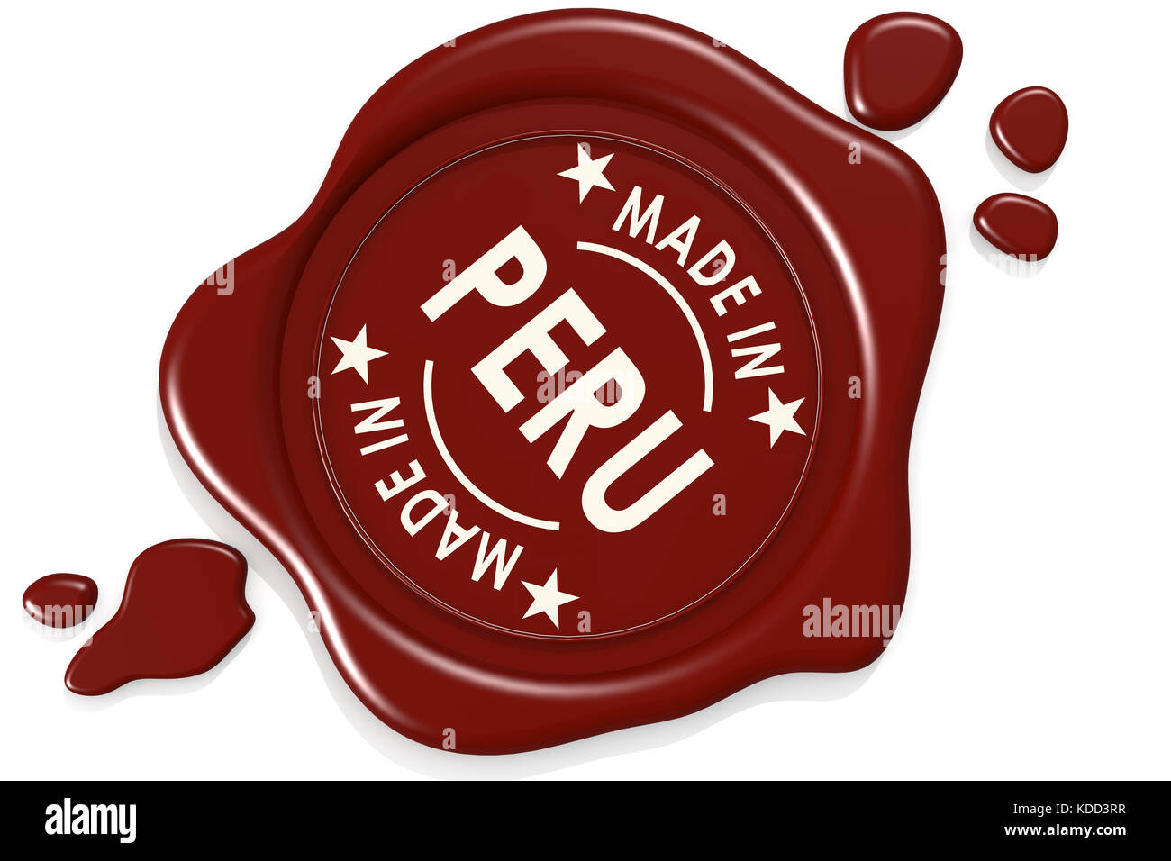 Label seal of made in Peru isolated on white background, 3D rendering ...