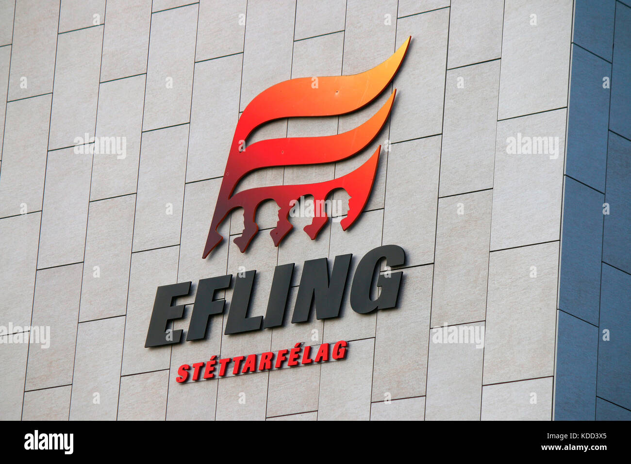Logo - Markenname/ brand name: Efling, Reykjavik, Island Stock Photo ...