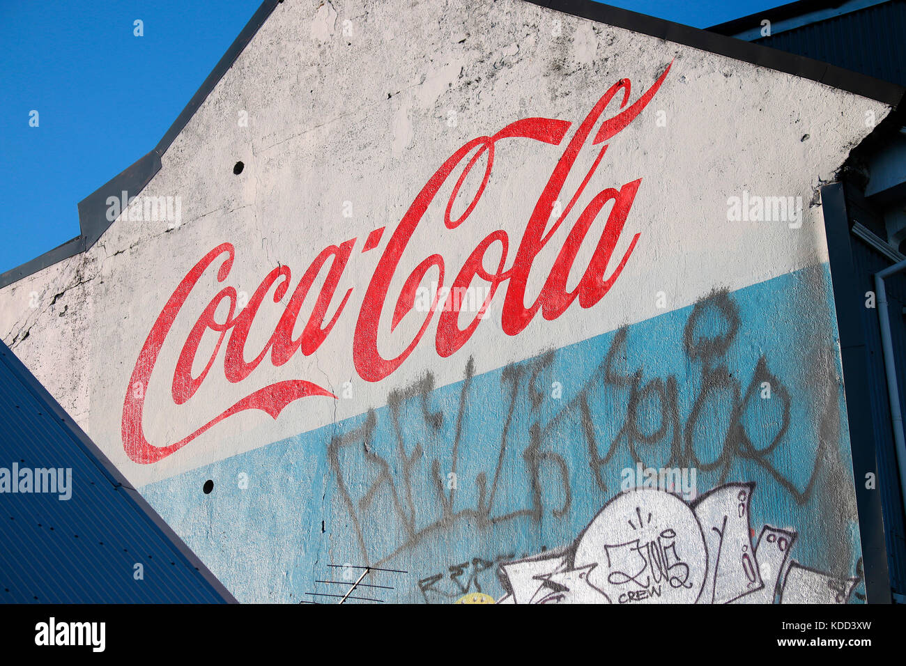 Logo - Markenname/ brand name: Coca Cola, Reykjavik, Island Stock Photo ...