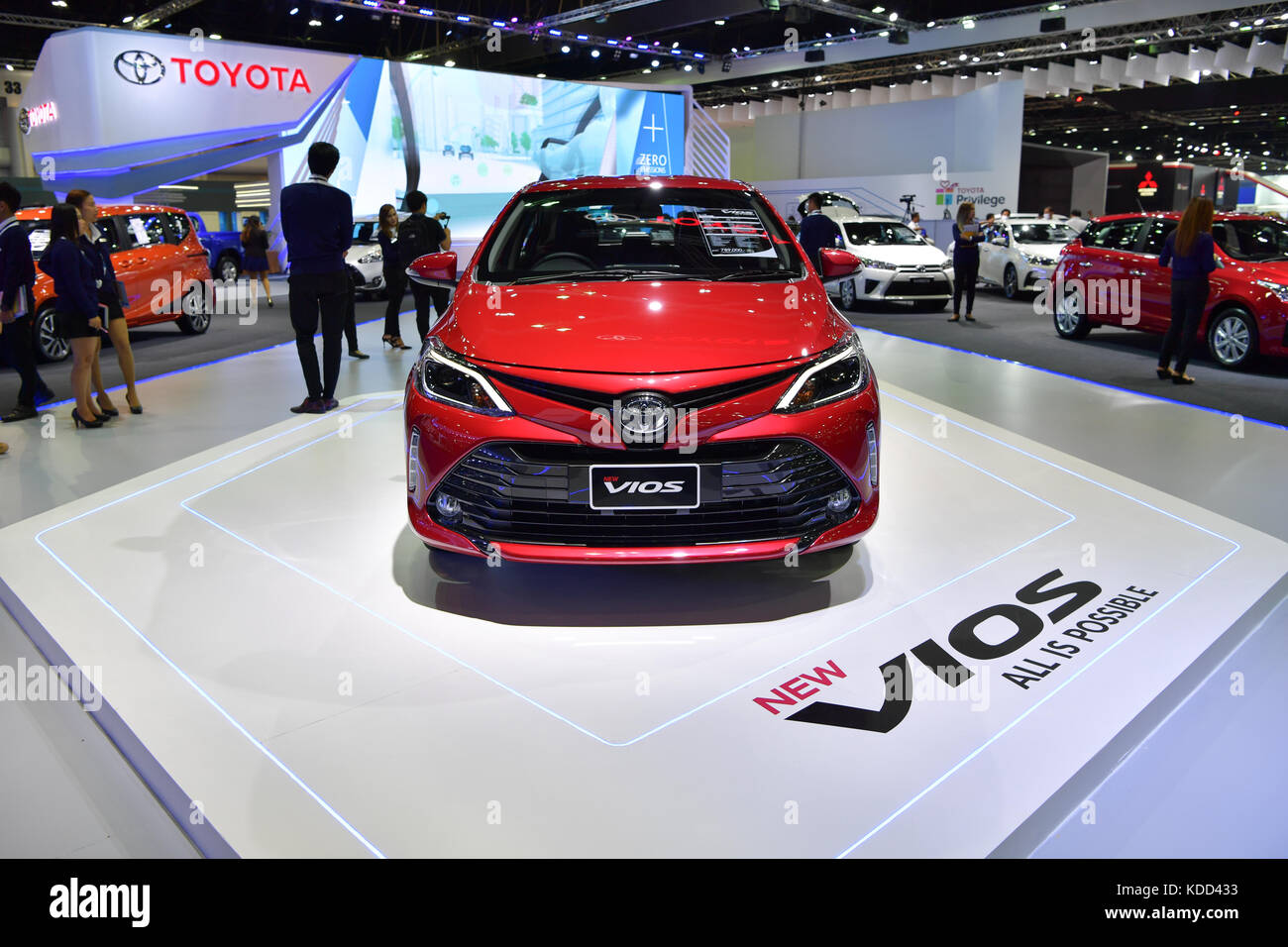 NONTHABURI - MARCH 28: Toyota New Vios car on display at The 38th ...