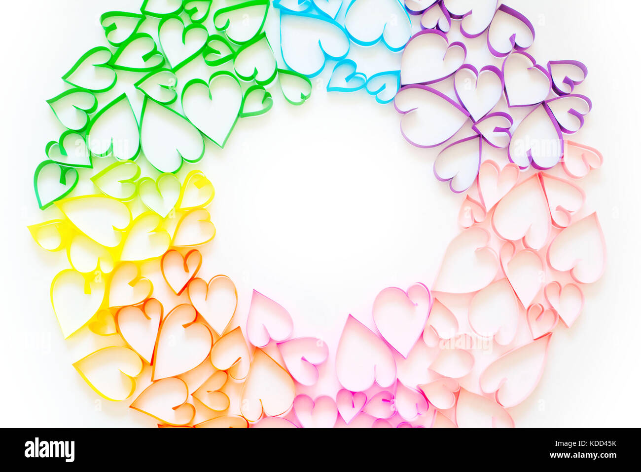 Colored paper heart. Space for your text Stock Photo - Alamy