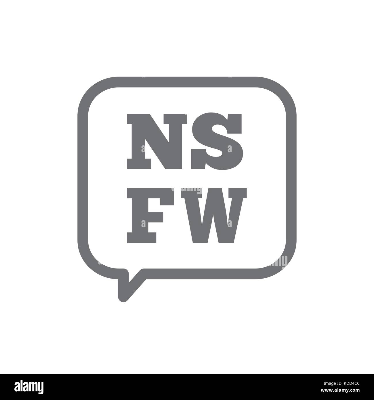 NSFW icon -- Not Safe For Work Anagram icon Stock Vector Image & Art ...