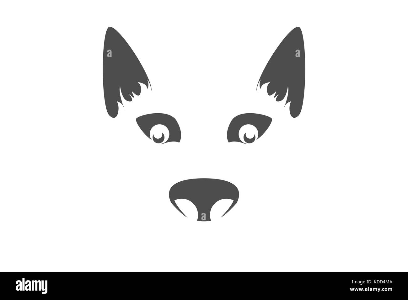 dog symbol on white background Stock Photo - Alamy