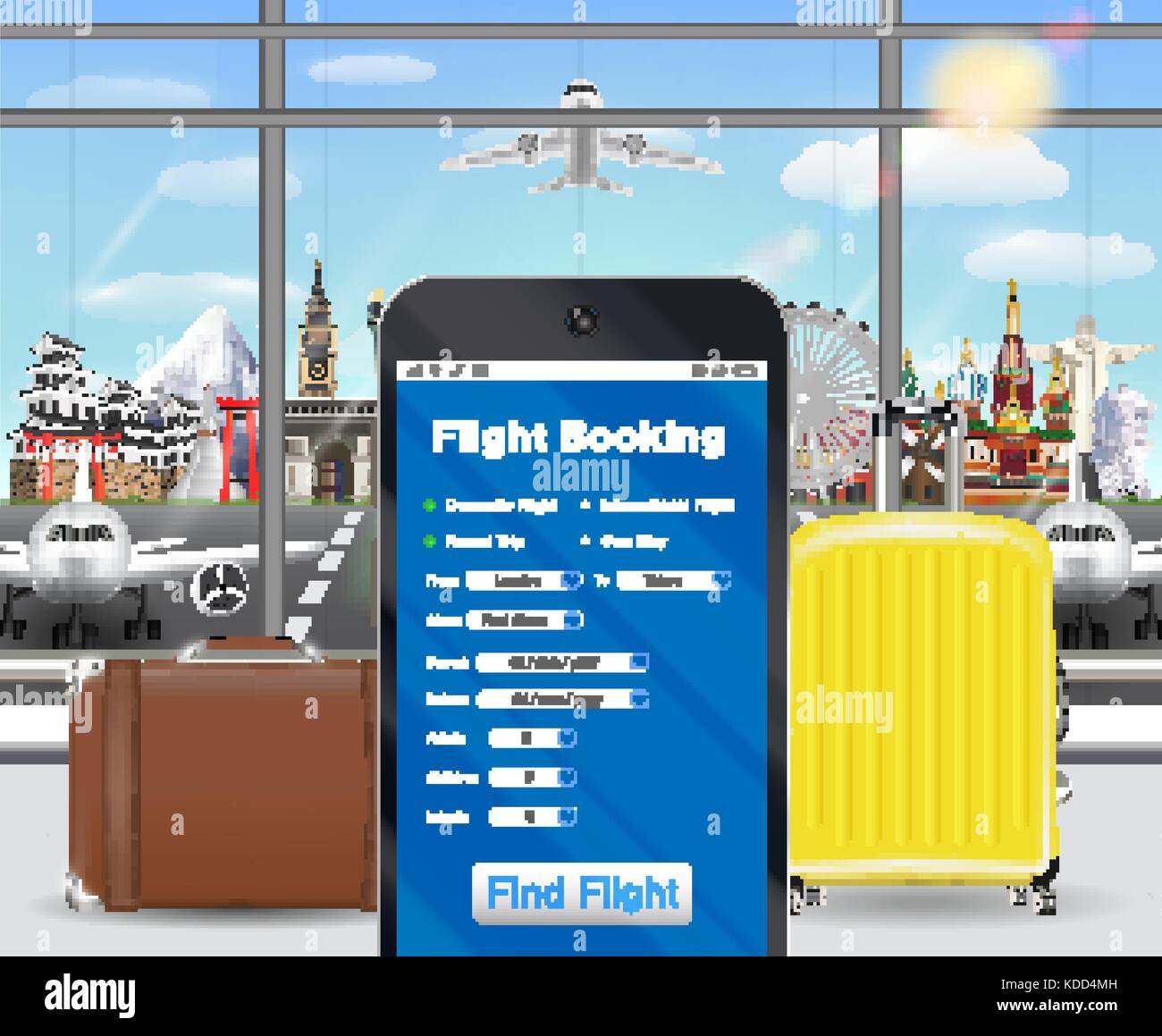 Airport screen Stock Vector Images - Alamy