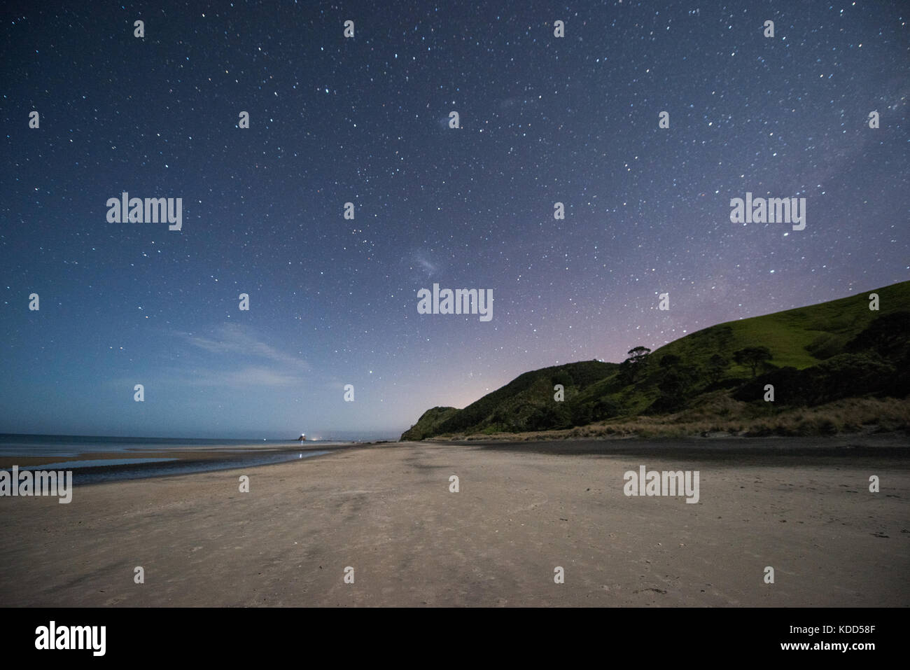 Night Time Beach With Stars