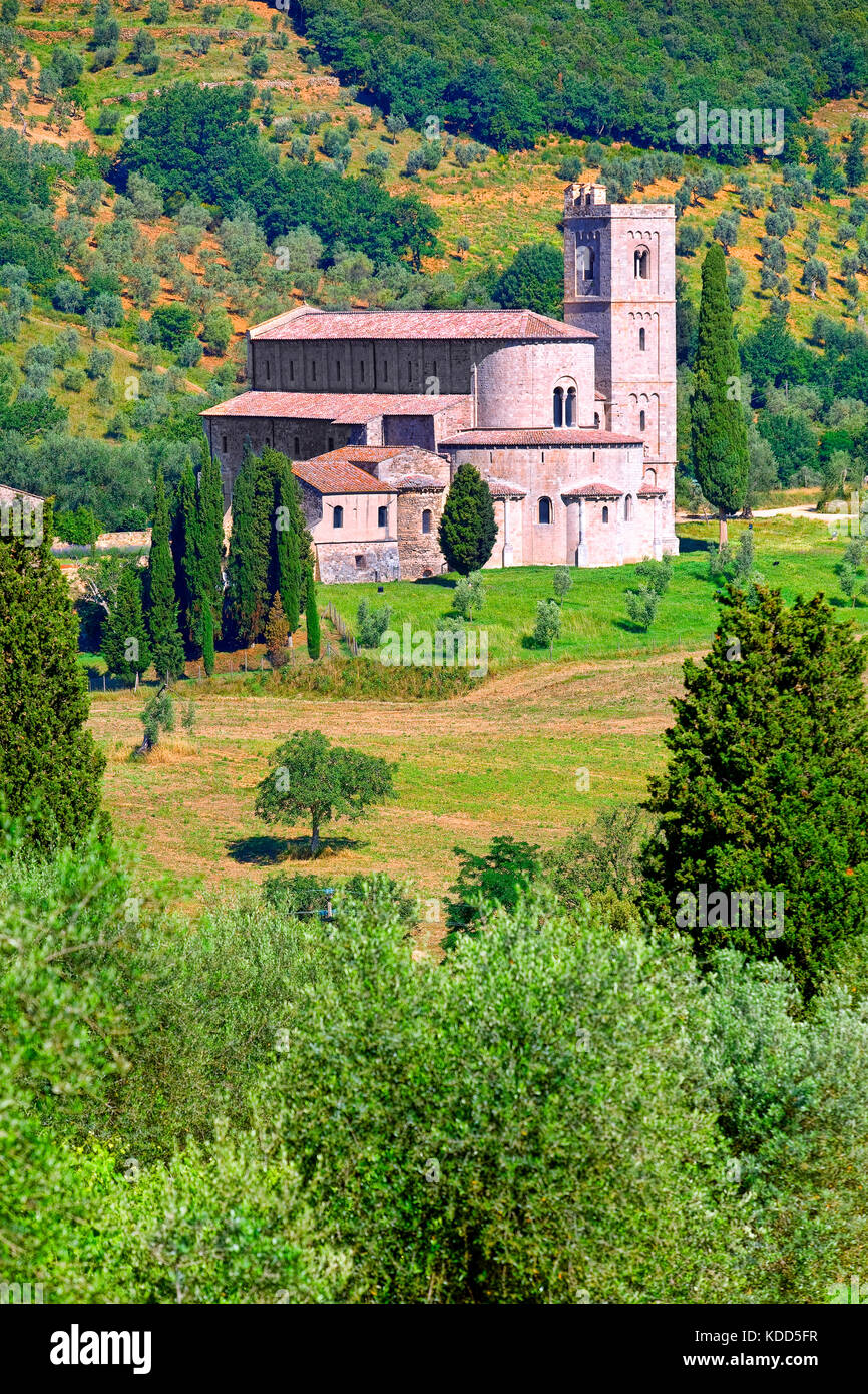 San Antimo abbey in Tuscany Stock Photo - Alamy