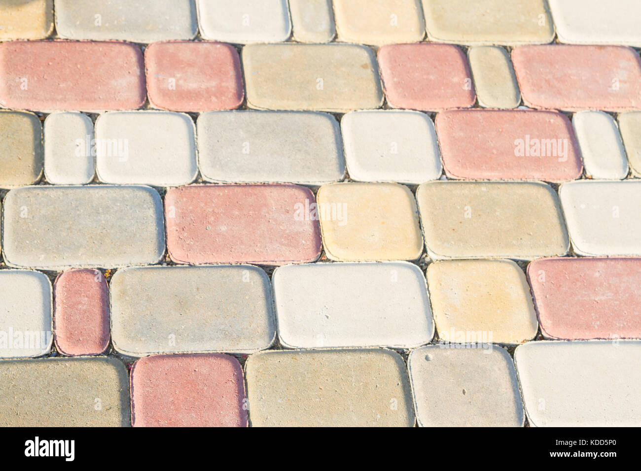Paving slabs in the form of colorful bricks Stock Photo - Alamy