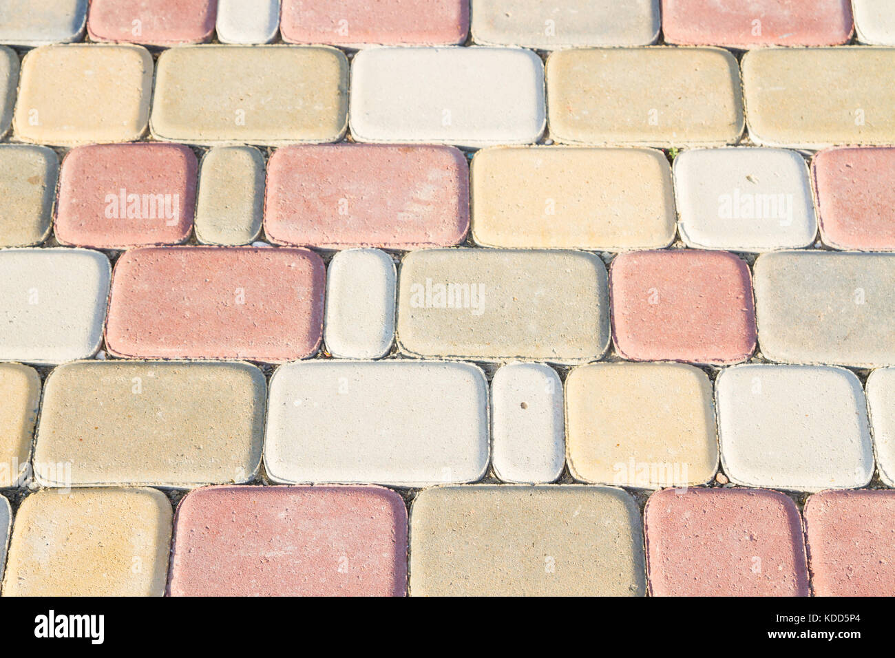 Paving slabs in the form of colorful bricks Stock Photo - Alamy