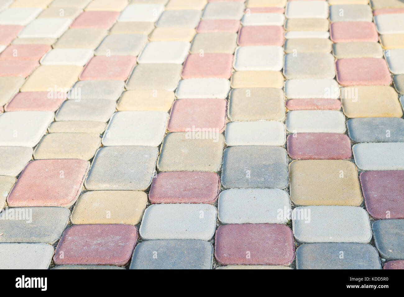 Paving slabs in the form of colorful bricks Stock Photo - Alamy
