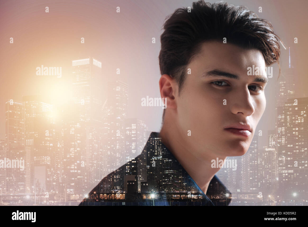 Good looking teenager in urban surrounding Stock Photo - Alamy