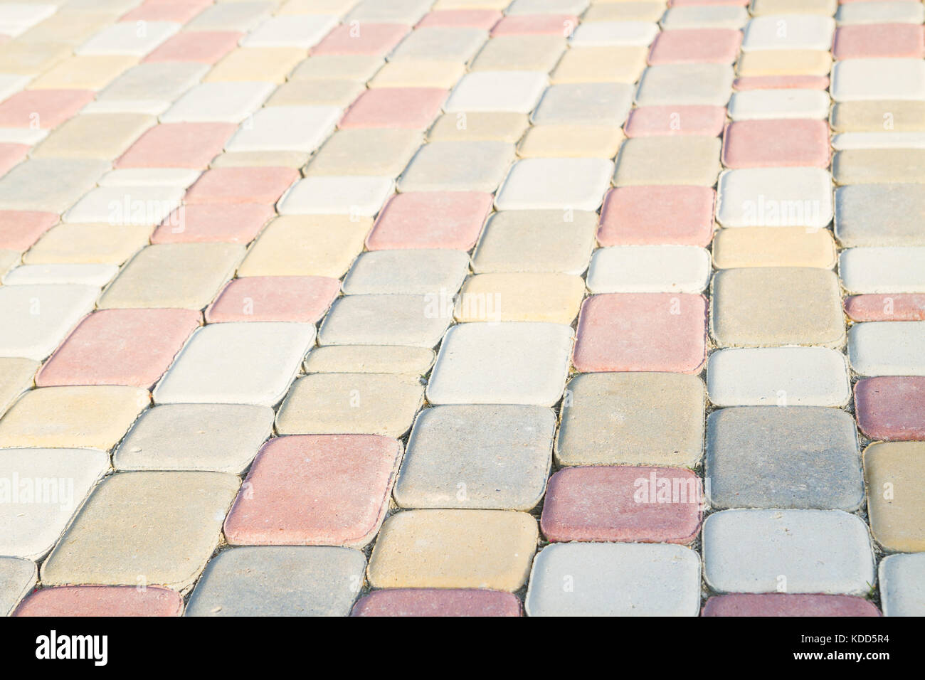 Paving slabs in the form of colorful bricks Stock Photo - Alamy