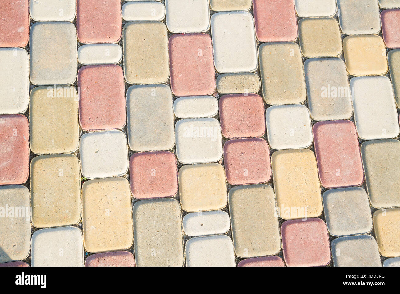 Paving slabs in the form of colorful bricks Stock Photo - Alamy