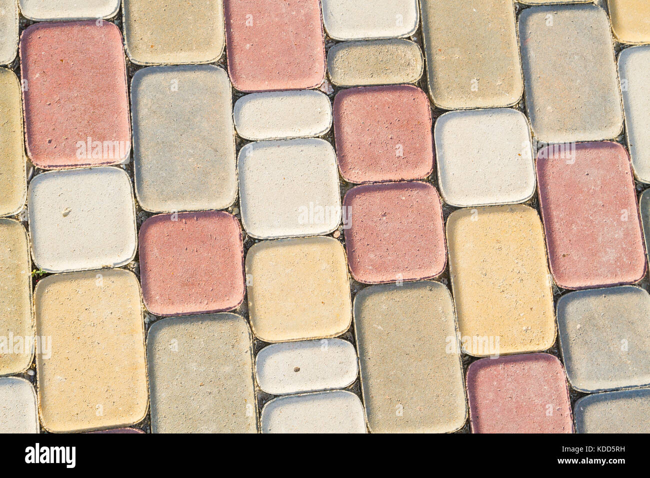 Paving slabs in the form of colorful bricks Stock Photo - Alamy