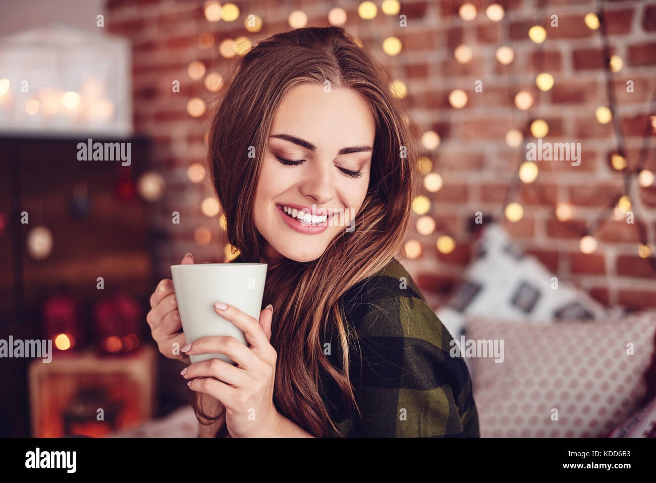 Woman taking cup coffee home hi-res stock photography and images - Alamy
