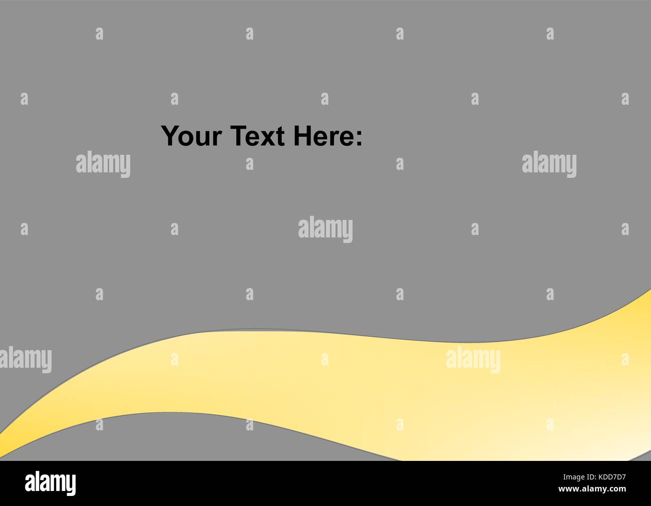 grey background with yellow shaded wave sample text Stock Vector Image ...