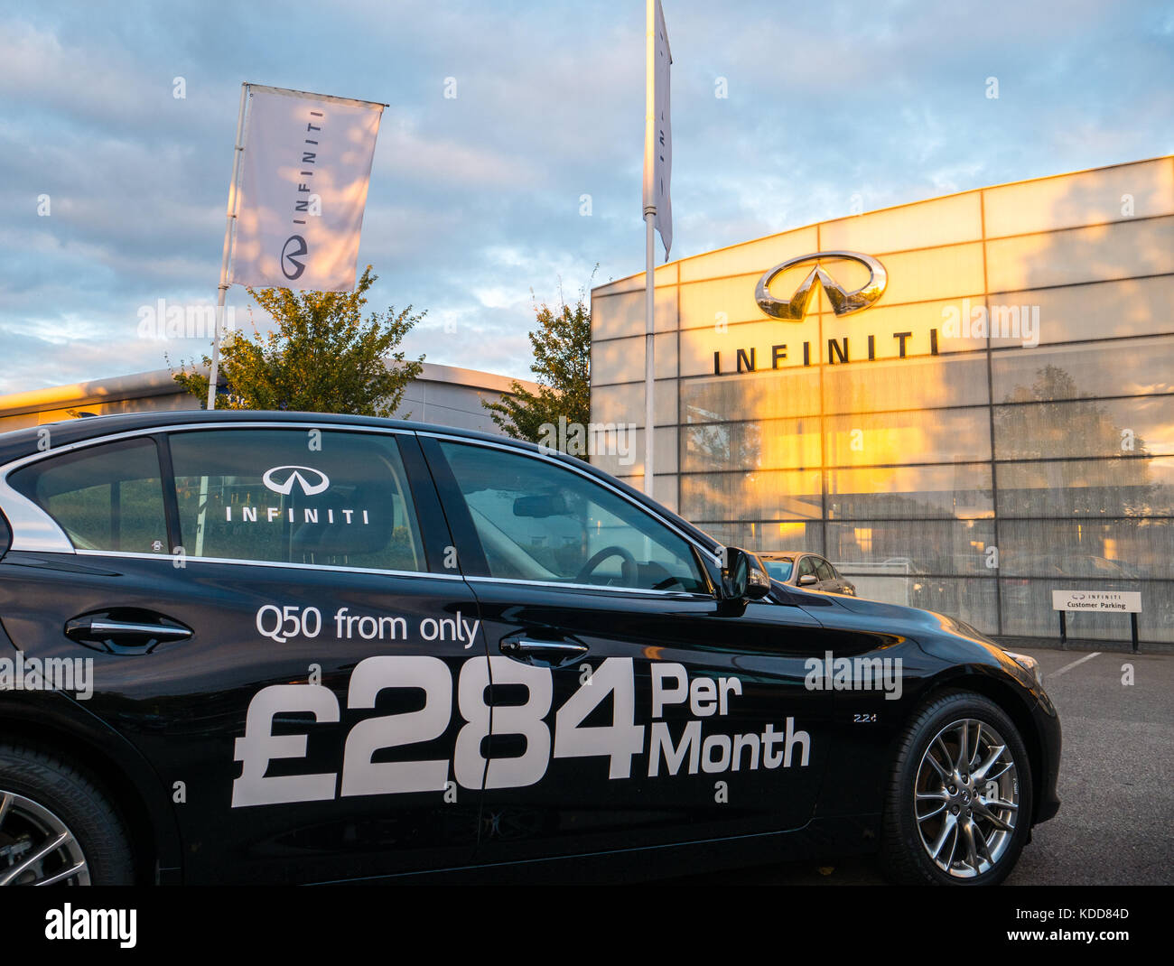 Infiniti Car Showroom, Reading, Berkshire, England, UK, GB Stock Photo ...