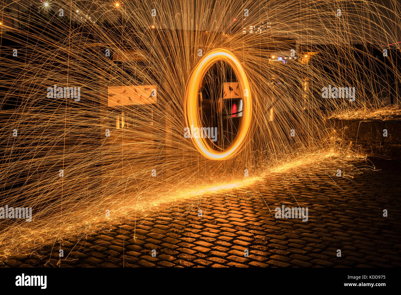 Steel Wool Spinning Stock Photo - Alamy