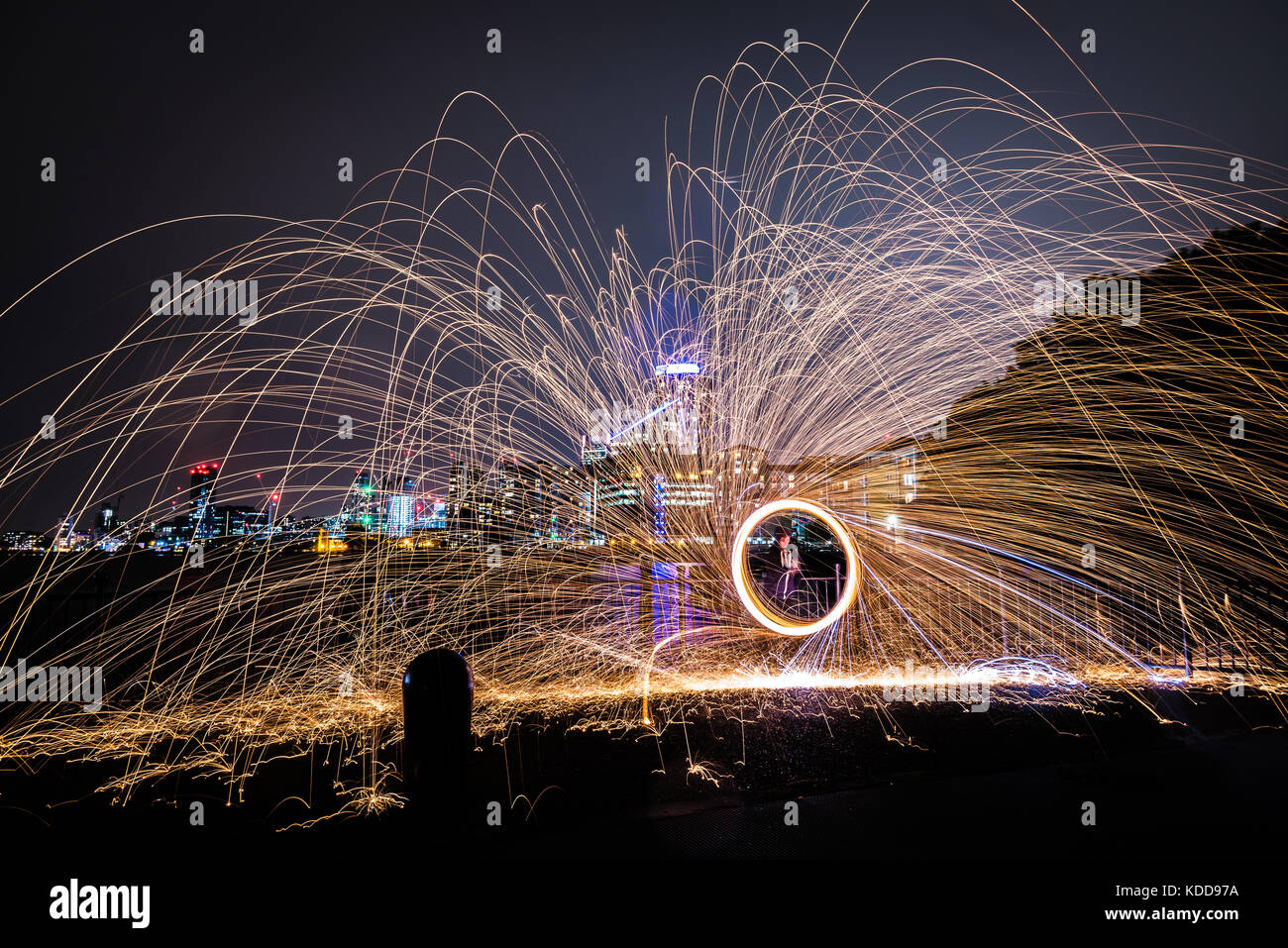 Steel Wool Spinning Stock Photo - Alamy