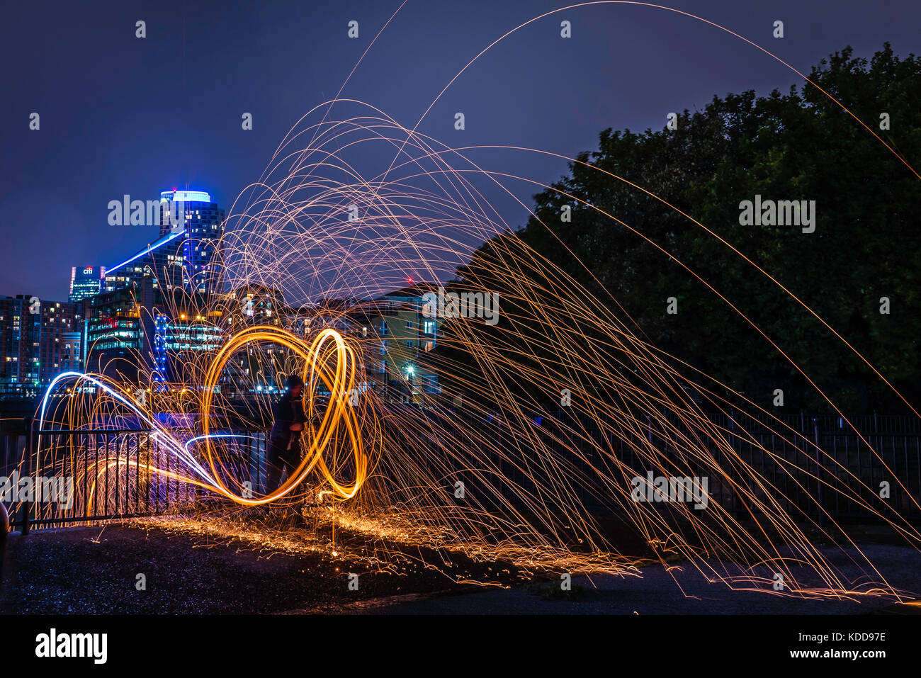 Steel Wool Spinning Stock Photo - Alamy
