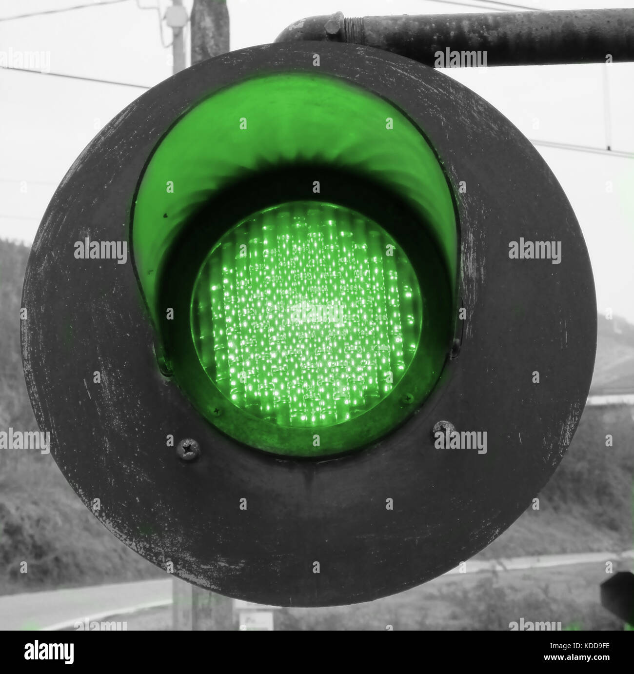 traffic light with green light Stock Photo - Alamy