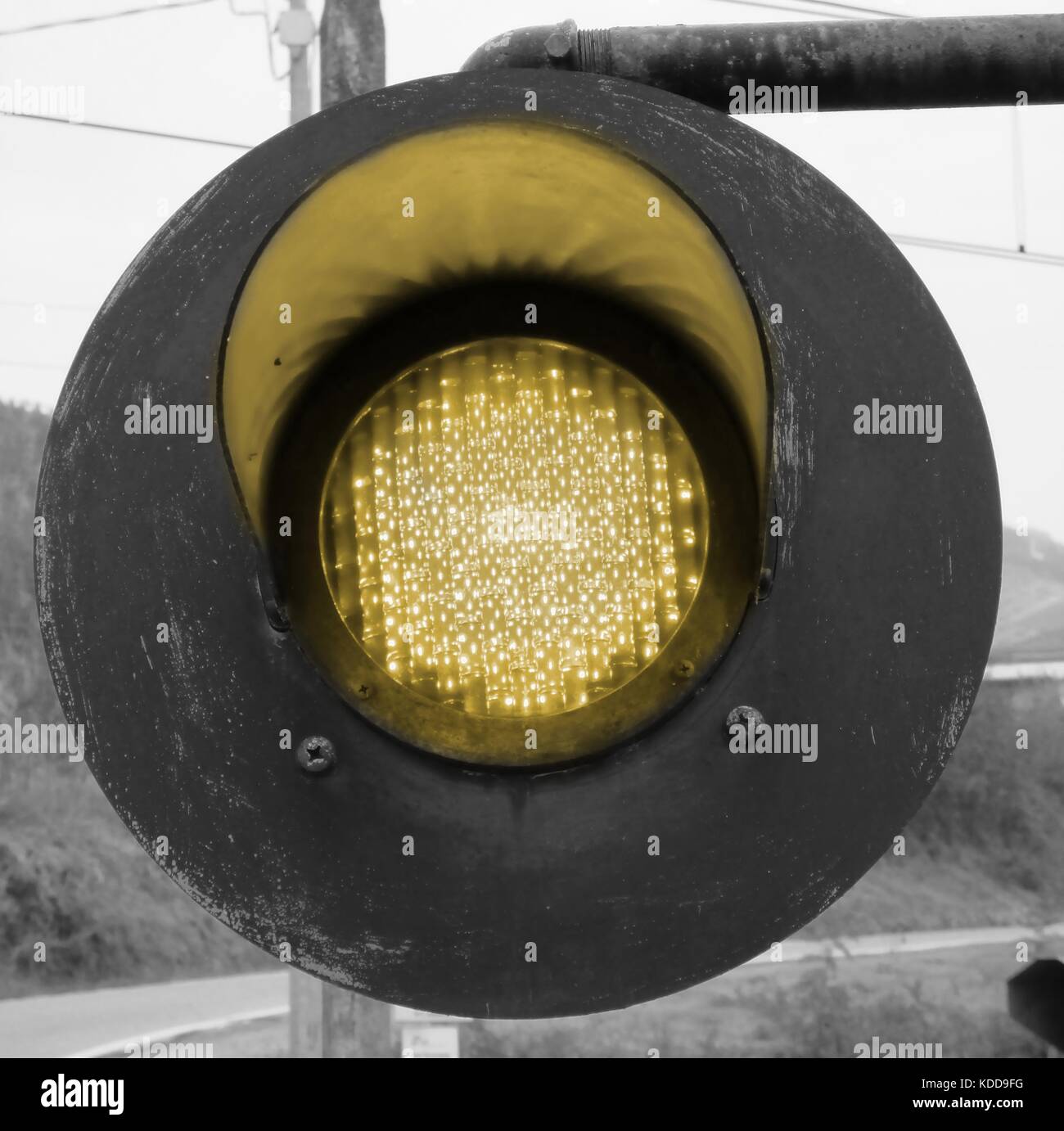 traffic light with yellow light Stock Photo - Alamy