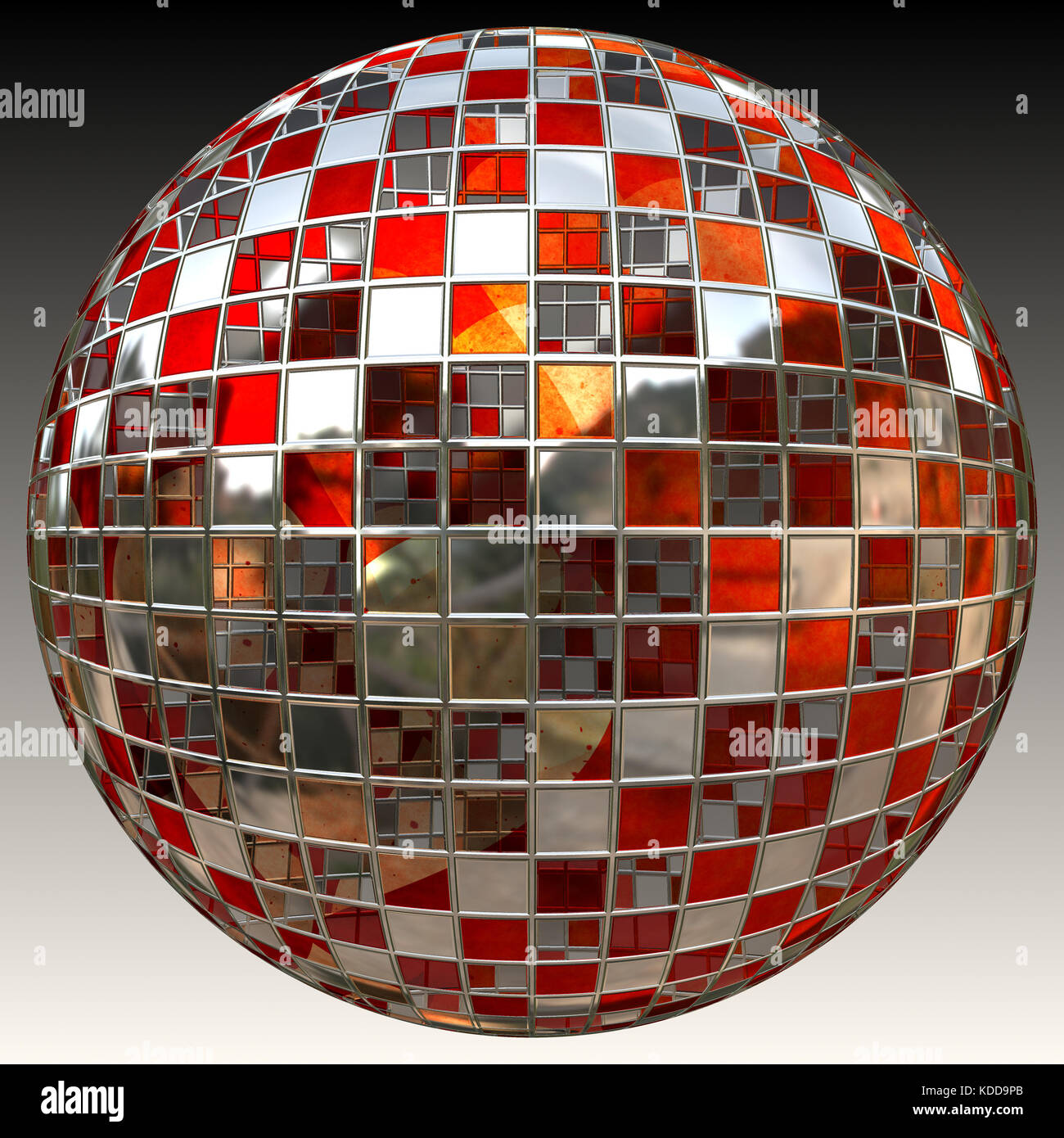 Colorful shiny ball covered with reflective mirrors Stock Photo - Alamy