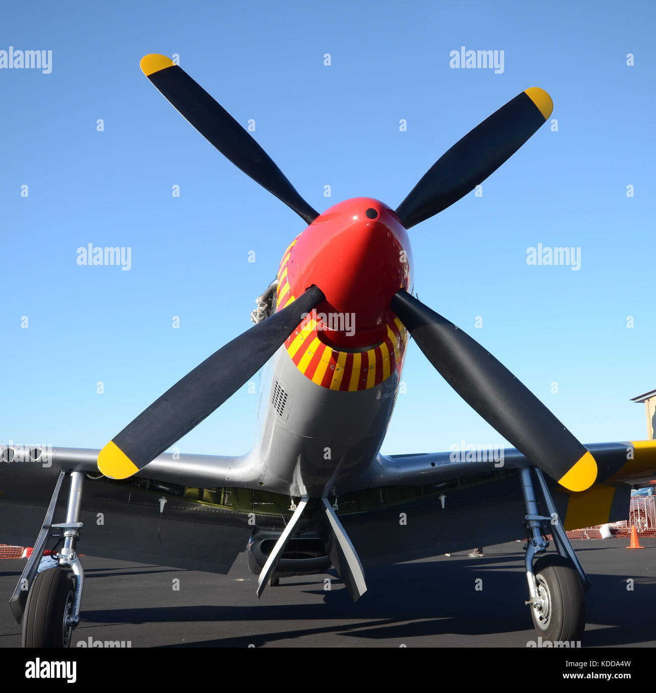 World War II era fighter airplane front view Stock Photo - Alamy