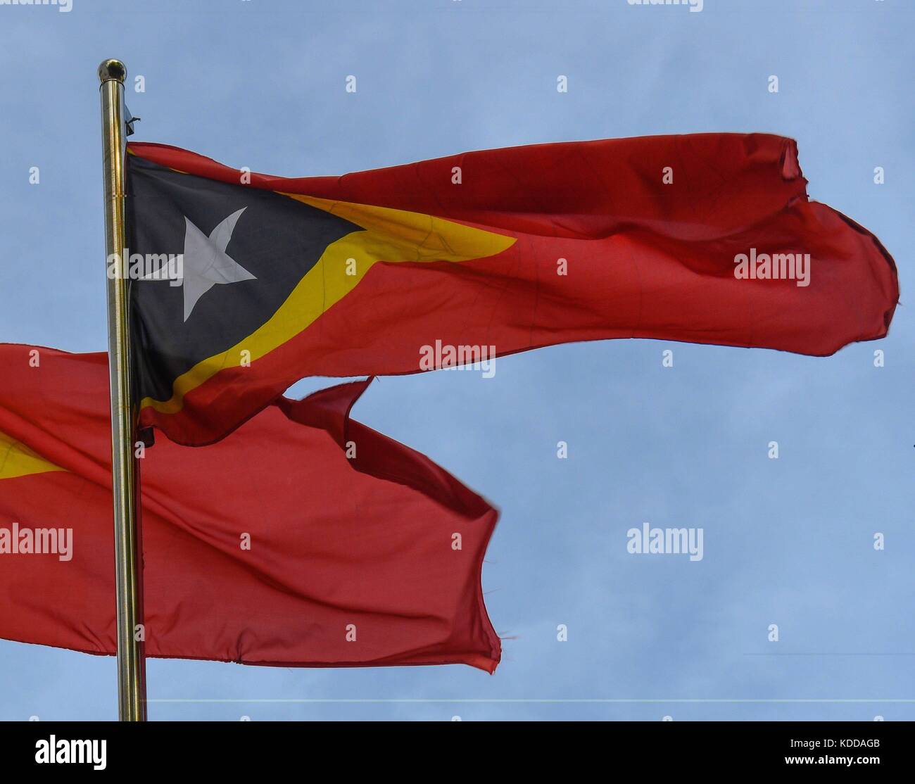 flags of Timor Leste, Dili , Dec. 28, 2016. | usage worldwide Stock ...