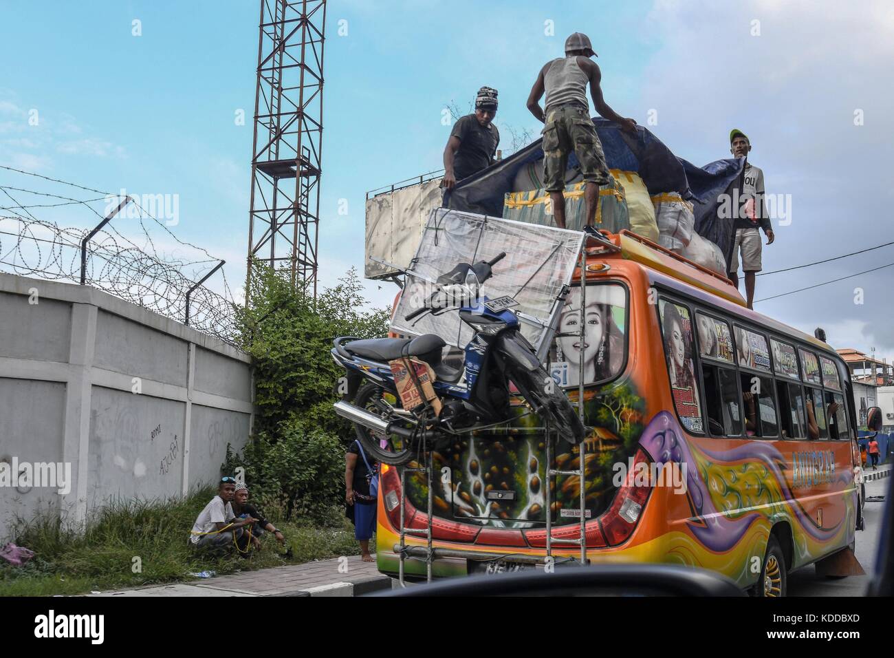A bus is loaded, Dili, Timor-Leste, Dec. 27, 2016. | usage worldwide ...