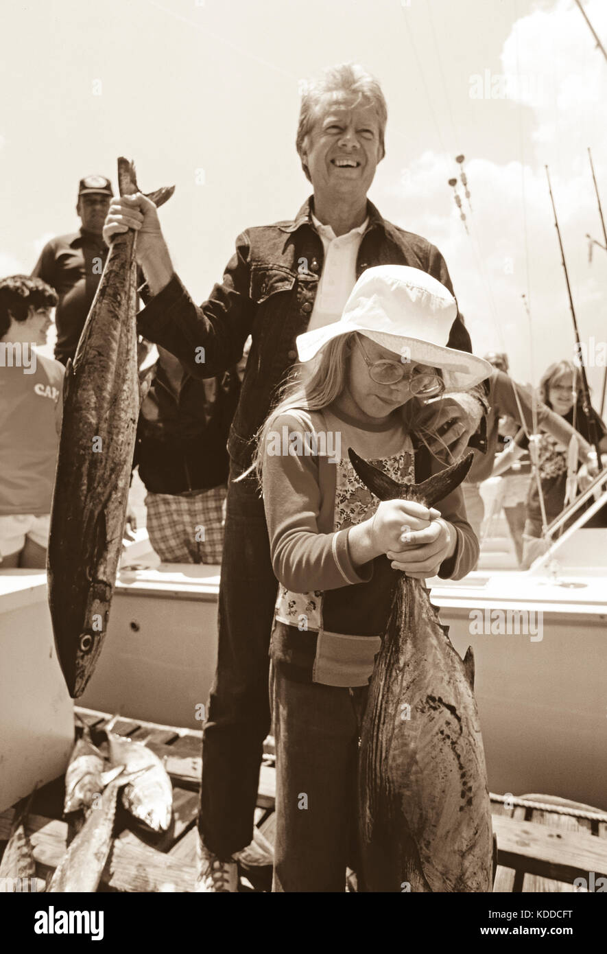 President Jimmy Carter and daughter Amy return from a salt water ...